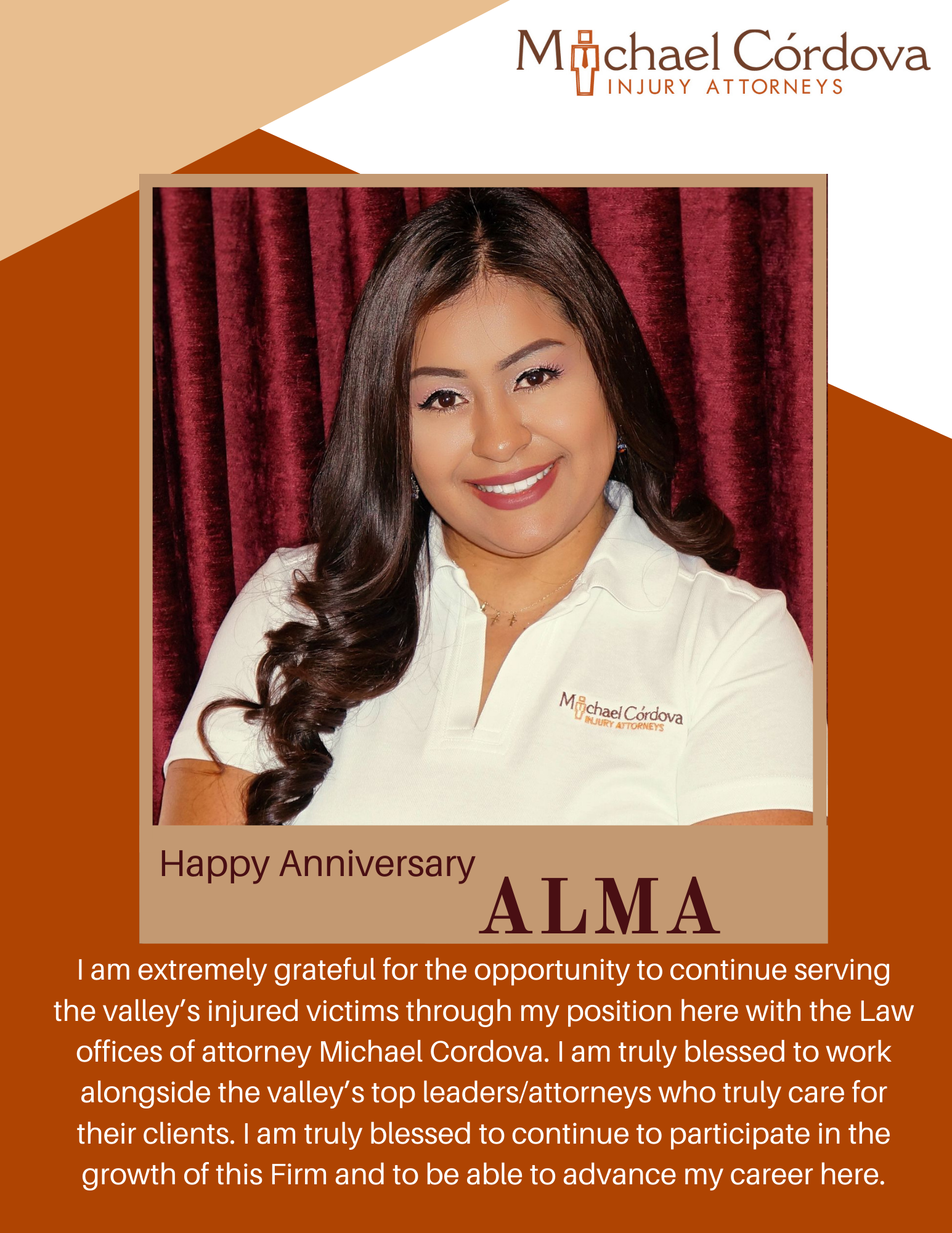 Happy Anniversary, Alma! | Law Offices of Michael Cordova